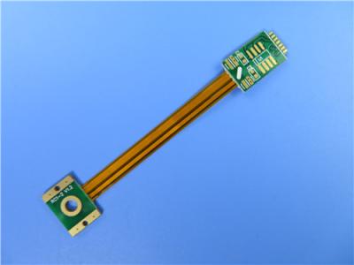 China Rigid-flex PCBs Built on FR-4 and Polyimide with Green Solder Mask and Immersion Gold for Telemetry System for sale