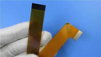 China Single Sided Flex PCB Strips Built on 1oz Polyimide with PI Stiffener and Gold Plated for Contact Belt for sale