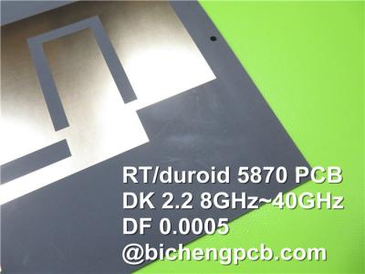 China Rogers Dual Layer High Frequency PCB Made On Rogers 20mil RT/duroid 5870 Laminate With Immersion Gold for RF Transceiver for sale
