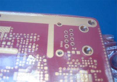 China Hybrid 10-Layer PCB Rogers RO4350 6.6mil+FR4 Hybrid PCB With Red Solder Mask and Immersion Gold for sale