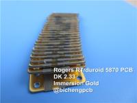 China Rogers RT/Duroid 5870 31mil 0.787mm High Frequency PCB for Radar Systems for sale