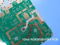 China RF Hybrid High Frequency 6-layer PCB Built On 10mil 0.254mm RO4350B and FR-4 with Blind Via for sale