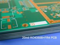 China High Frequency Hybrid PCB 6-Layer Mixed PCB On 20mil 0.508mm RO4350B and FR-4 with Blind Via for sale