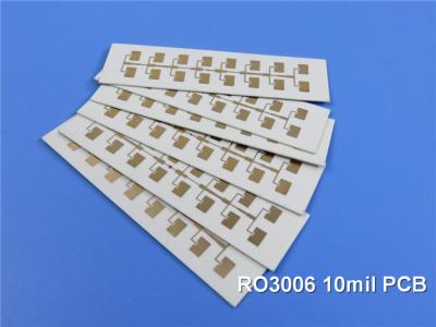 China Rogers RO3006 High Frequency Printed Circuit Board 2-Layer Rogers 3006 10mil PCB DK6.15 DF 0.002 Microwave Gold PCB for sale