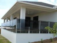 China Balustrade Railing Glass Grey 16.76 mm Thickness Low Maintenance for sale