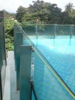 China Clear Laminated Pool Fencing Glass PVB Single Glass Thick 19 mm for sale