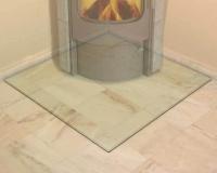 China Clear Glass Fireplace Enclosures , Glass Screen For Fireplace for sale