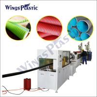 China HDPE / PVC Double Wall Corrugated Pipe Extrusion Line Machinery Manufacturer for sale