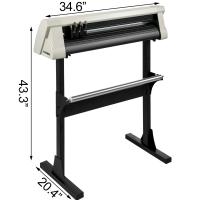 China Grey Abs Carriage Graph 28 Inch Vinyl Cutter With Step Motor for sale