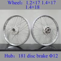 China Universal Spoked Motorcycle Wheels Custom Color Standard Size For Biz Disc for sale