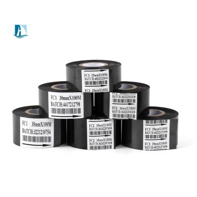 China 30*100m Black Color Hot Stamp Ribbon Printing on Multiple Surfaces with Width of 12mm for sale