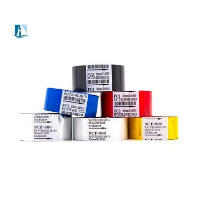 China Add a Pop of Color to Your Labels with 12mm A Grade Rainbow Hot Stamp Ribbon for sale