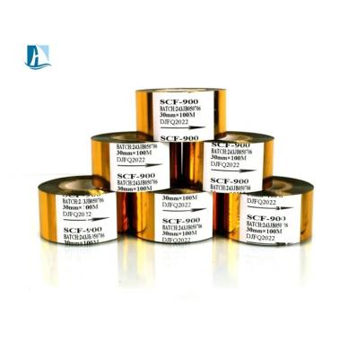 China Hot Stamping Ribbon for Color Printer Applicable Equipment Black/Red/Green/Blue/Gold for sale