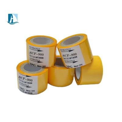China 24mm Width Yellow Hot Stamping Ribbon 100m Length for Printing Date on Packaging Film for sale