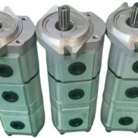 China 31FT-01300 Triple Hydraulic Gear Pump 250 Bar for Excavator Loader Construction Machinery for sale