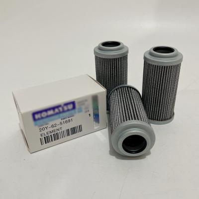China Komatsu 20Y-62-51691 Pilot Oil Filter Element 48mm OD 112mm Height for PC200-8 Excavator for sale