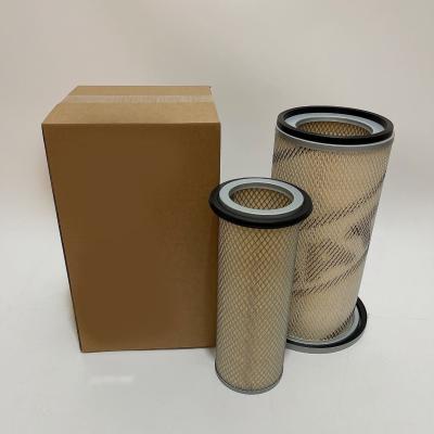 China 4I-7575 Dual Stage Primary Inner Air Filter Set 19x45cm 11x43cm for CAT E325 E330 Excavator 966F Loader for sale