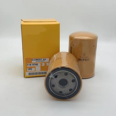 China 119-4740 Hydraulic Transmission Oil Filter 77mm OD 122mm Height for 416 420 430 Backhoe Loader for sale