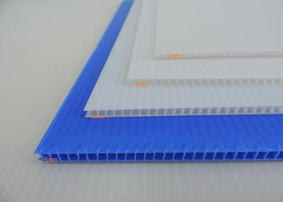 China 610x460mm Hollow Core Plastic Sheets , Corrugated Fluted Plastic Sheet for sale