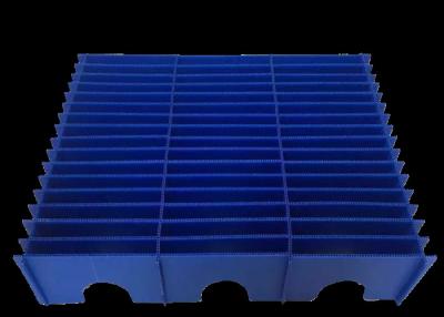 China Blue Corrugated Plastic Compartments For Spare Parts Turn Over for sale