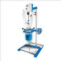 China Medical instrument Vacuum Glass Reactor 1L 2L 5L Mixing Glass Reactor Variable frequency speed control glass reaction for sale