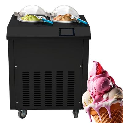 China Ce Automatic Fresh Fruits Vertical Gelato Hard Ice Cream Machine With Display Freezer for sale