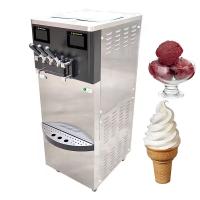 China Commercial 55-66l/h 3 Flavors Soft Serve Ice Cream Cones Machine Wholesale Price for sale