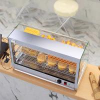 China Commercial Deli Display Hot Food Display Cabinet Curved Glass Pastry Warmer for sale