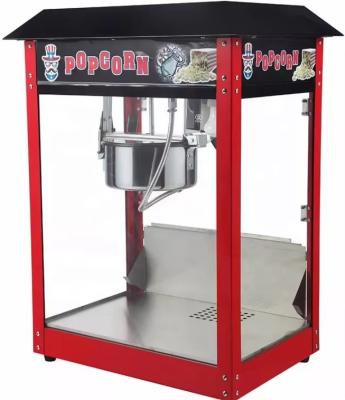 China Summer New Industrial Automatic Puffed Cinema Popcorn Machine with Wheels and Warmer for sale