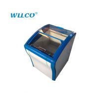 China 158L Blue and White Outdoor Commercial Portable Mini Freezer for sale