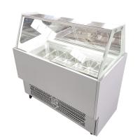 China Customized Commercial Glass Gelato Display Freezer Showcase Ice Cream Display Freezers Price for sale