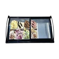 China Supermarket Commercial Glass Sliding Door Gelato Ice Cream Display Freezer for sale