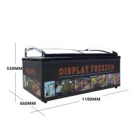 China High Quality Good Price Curved Glass Deep Transparent Glass Door Ice Cream Display Freezer for sale