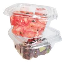 China Custom PET  Clear Vegetable and Fruit Packing Box Stoarage Container PET Food for sale