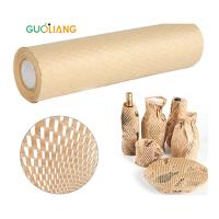 China Recyclable Custom Size Honeycomb Packaging Paper Black Honeycomb Cushion Paper Roll Honeycomb Kraft Paper for sale