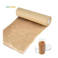 China Eco-Friendly Honeycomb Packaging Paper Cushioning Kraft Paper Wrap Roll Parcel Art Craft Materials Packaging Paper for sale