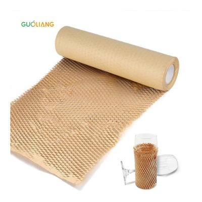 China Eco-Friendly Honeycomb Packaging Paper Cushioning Kraft Paper Wrap Roll Parcel Art Craft Materials Packaging Paper for sale