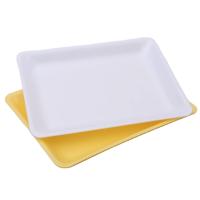 China PS Material Various Sizes White Black Foam Food Tray Plastic Tray for Packing Fruit and Seafood for sale
