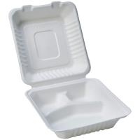 China Degradable PLA Foam 3cp Take Away Food Packaging Disposable Lunch Box for sale