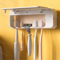 China Wall Mounted UV Light Sanitizer For Bathroom Toothbrush Holder for sale