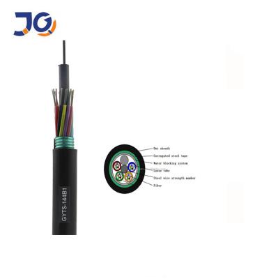 China Fiber Cable GYTS Armoured Duct 24 48 96 144 288 Cores Optical Fiber Cable for sale