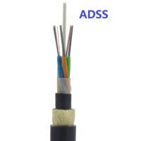 China Aerial Outdoor 48 Cores Singlemode G652 ADSS Fiber Optic Cable With Aramid Yarn for sale