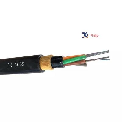 China Outdoor ADSS Loose Tube FRP 12 24 48 72 96 144 Core Single Mode Fiber Cable for sale