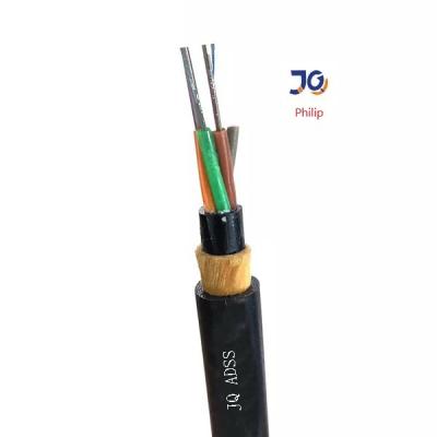 China No Metal Single / Double Jacket Multi Cores ADSS Fiber Optic Cable With Aramid Yarn for sale