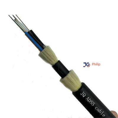 China Singlemode No Metlal Multi Cores ADSS Fiber Optic Cable With Aramid Yarn for sale