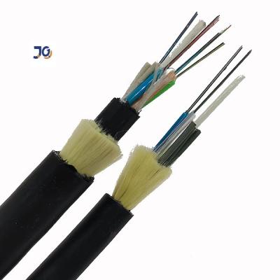 China HDPE Overhead Outdoor No Metal 12/24/36/48 Cores Singlemode ADSS Fiber Optic Cable for sale