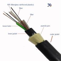 China Aramid Yarn Single Jacket Double Jacket Multi Cores ADSS Fiber Optic Cable With HDPE for sale