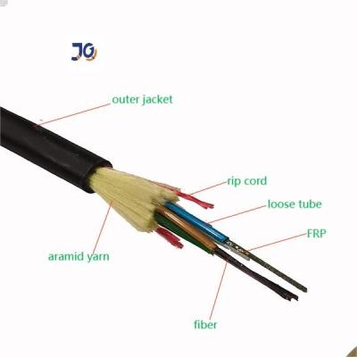 China Aramid Yarn Strength Single Mode ADSS Optical Fiber Cable for sale