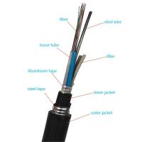 China GYTA53 Outdoor Singlemode Underground Fiber Optic Cable Direct Buried Armoured Steel Tape Double Jacket for sale