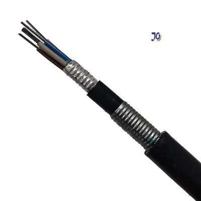 China Anti Rodent Double PE 2-144 Core G652D Direct Buried  Fiber Optic Cable GYTA53 GYTS53 for sale